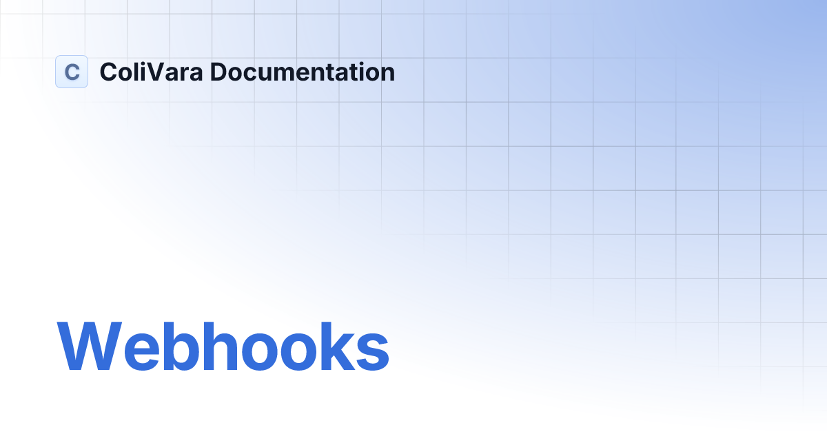Webhooks | ColiVara Documentation